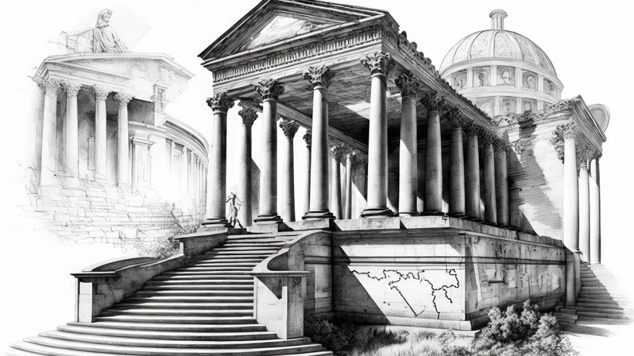 Ancient Roman Architecture Drawings